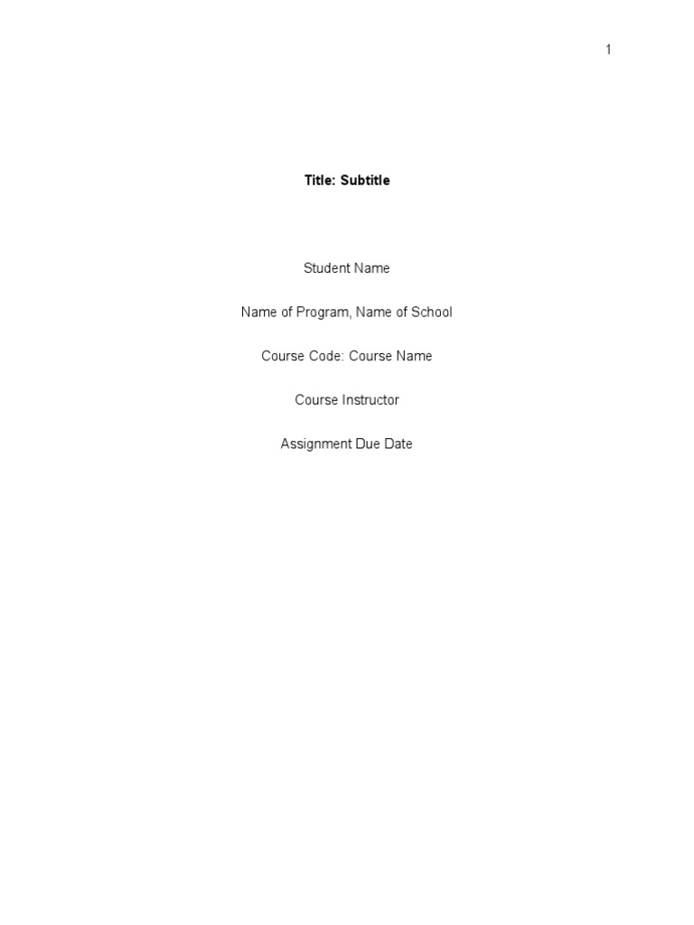 APA 7 Version - Paper Template | PDF