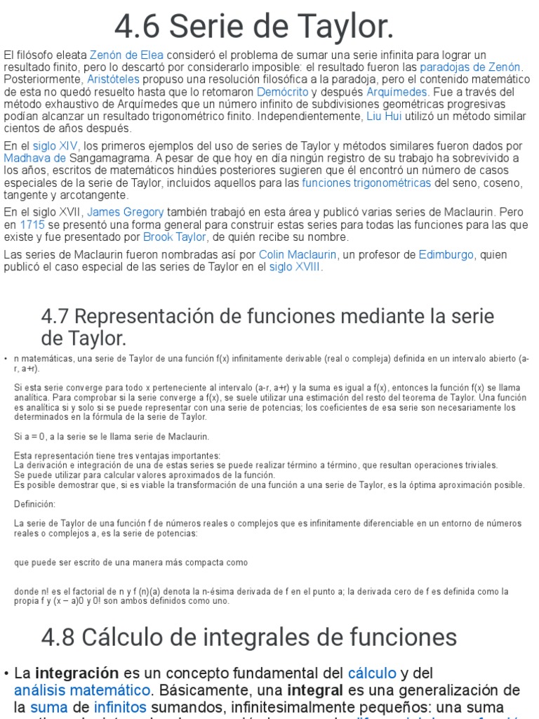 Series Taylor | PDF | Cálculo | Integral