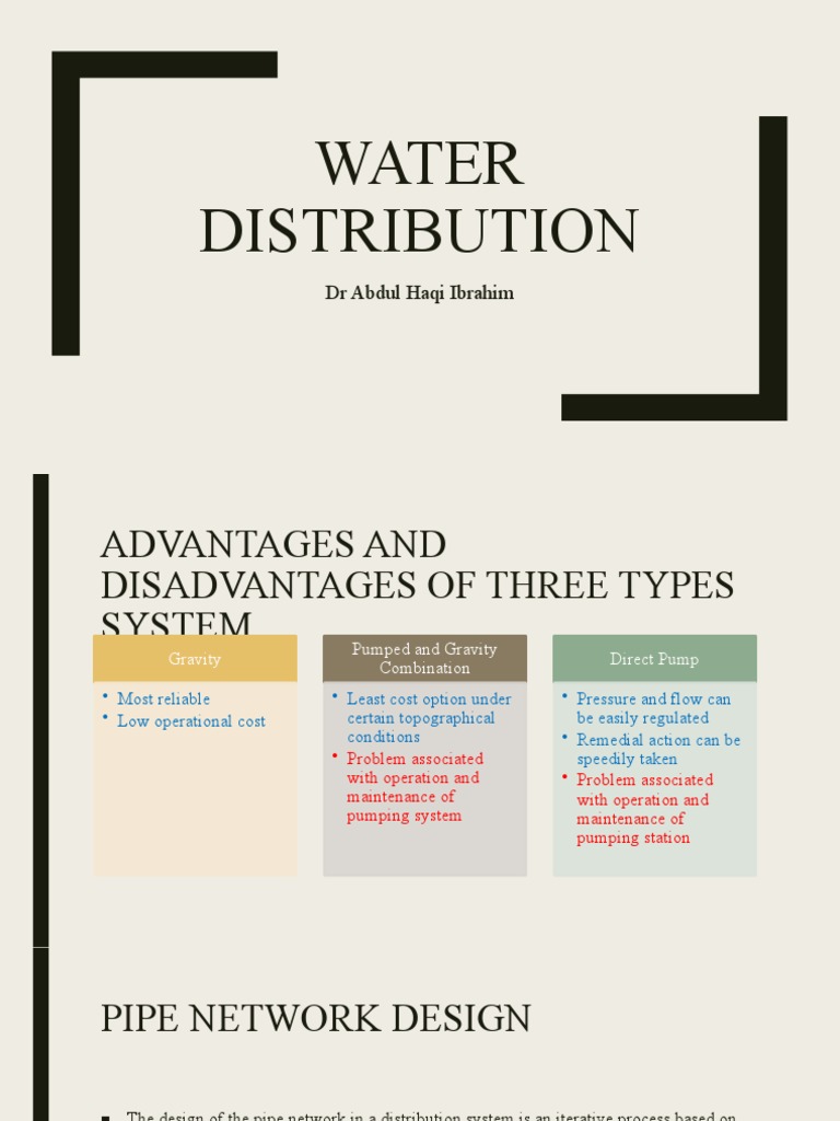 Water Distribution | PDF | Pipe (Fluid Conveyance) | Pump