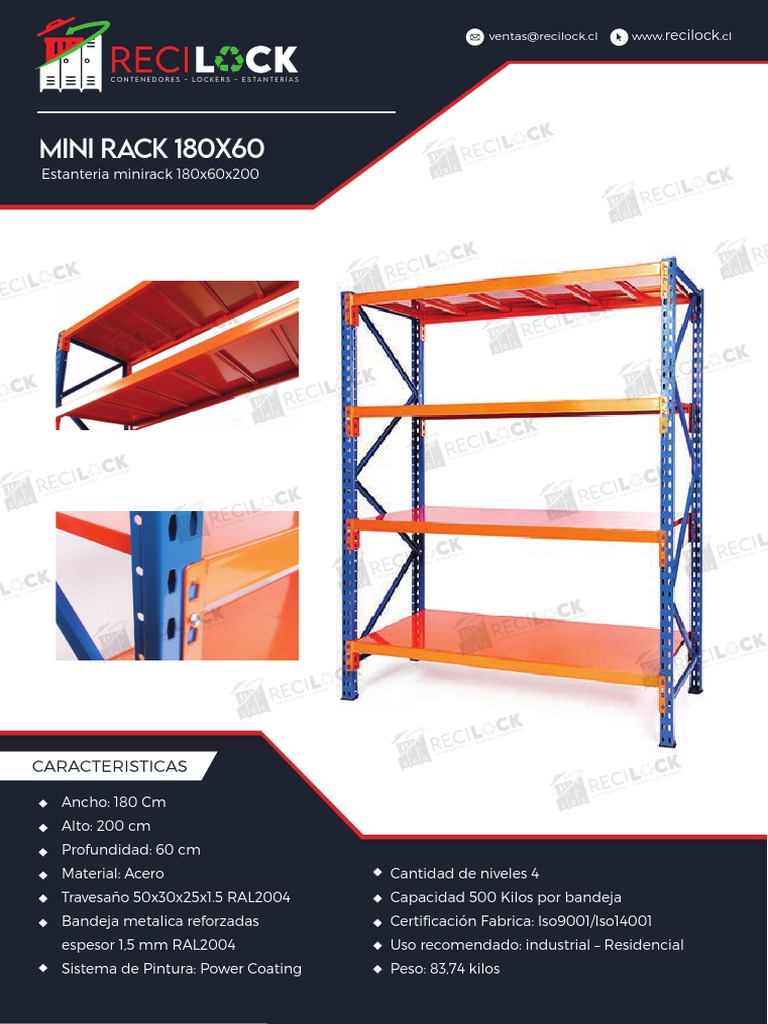 FICHA TÉCNICA Mini Rack 180 X 60848 | PDF