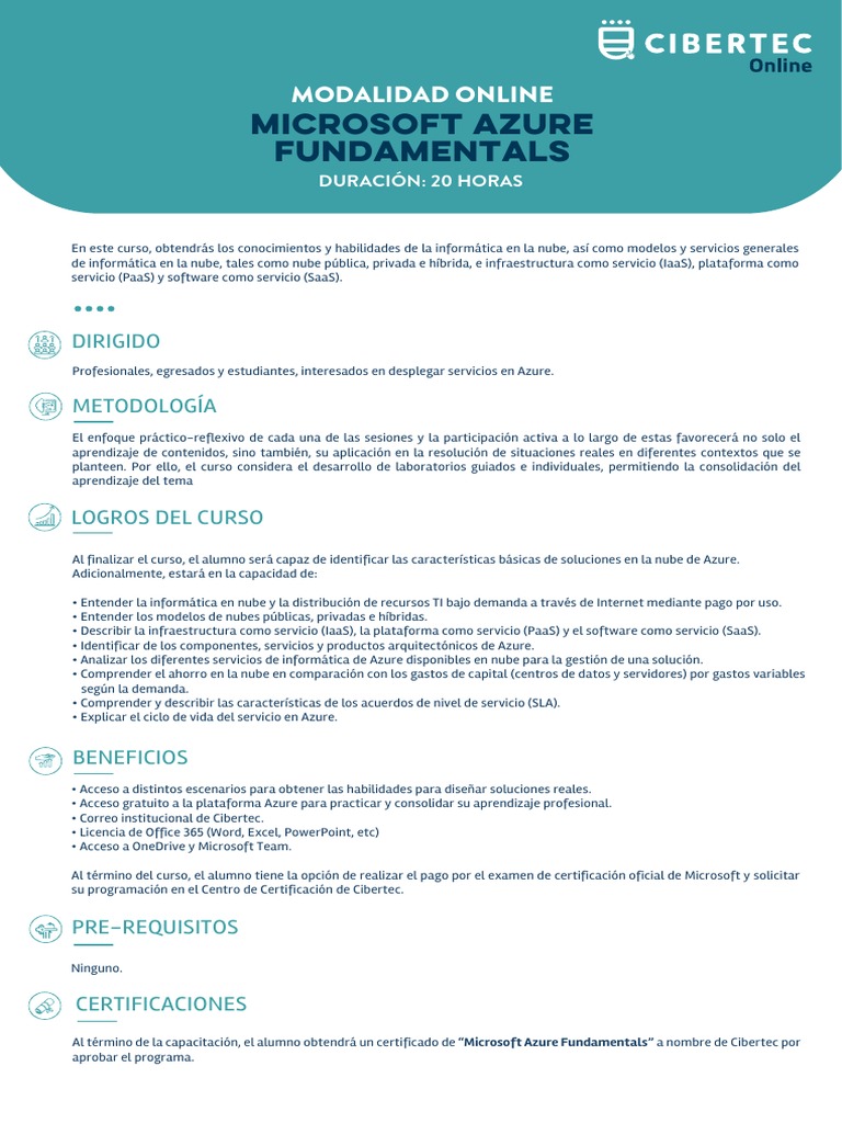Microsoft Azure Fundamentals | PDF | Computación en la nube | Microsoft ...