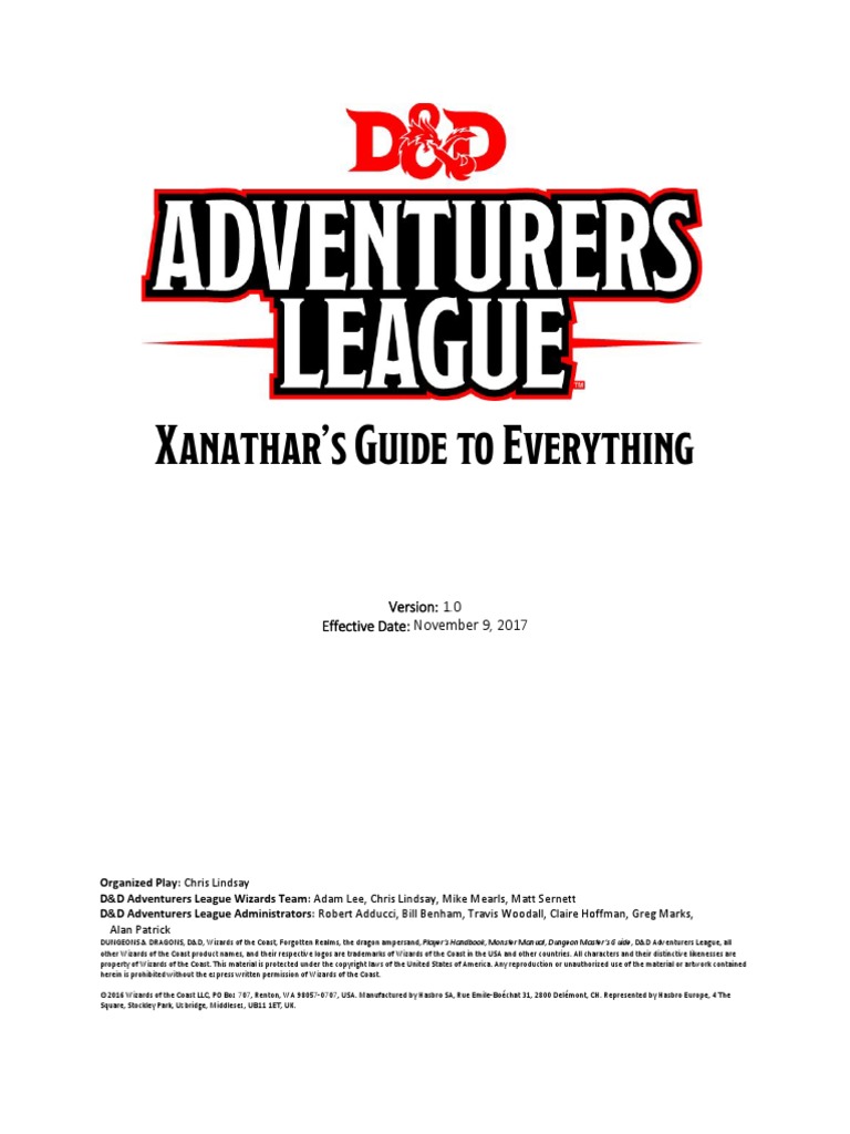 XGE Guidance v1.0 | PDF | Wizards Of The Coast | Dungeons & Dragons
