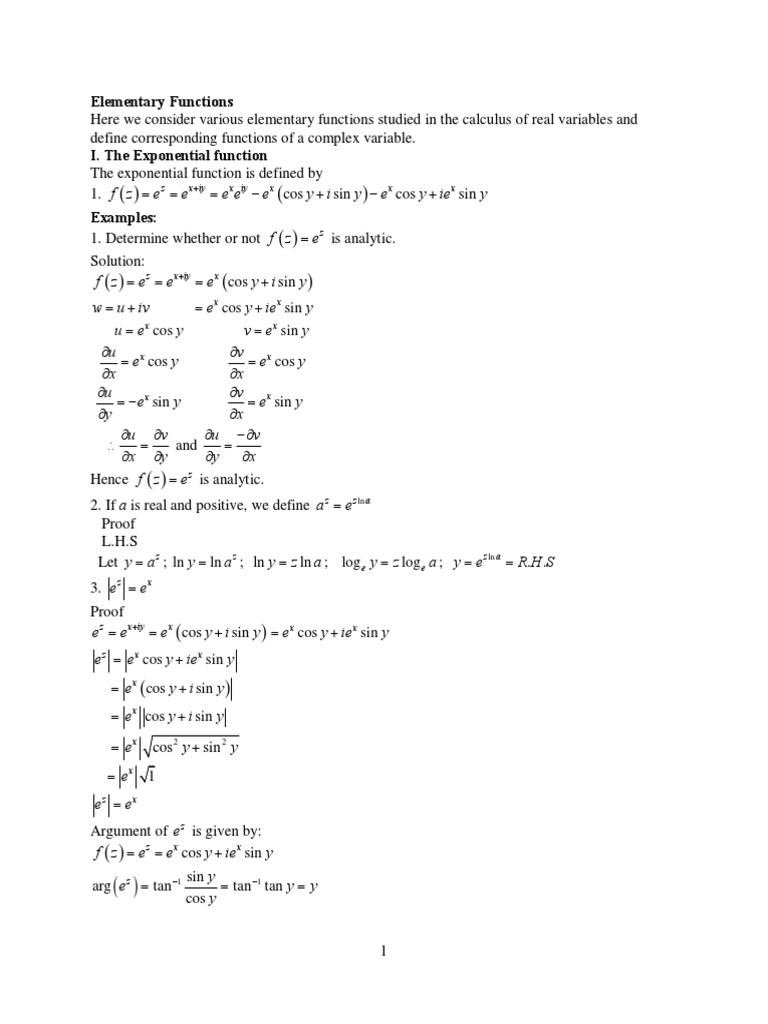 pdfSMA 305 LECTURE 4 (ELEMENTARY FUNCTIONS) | PDF | Trigonometric Functions | Sine