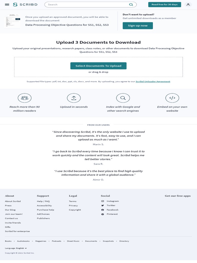 Upload 3 Documents To Download: Data Processing Objective Questions For ...