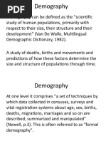 Introduction To Demography | PDF | Demography | Census