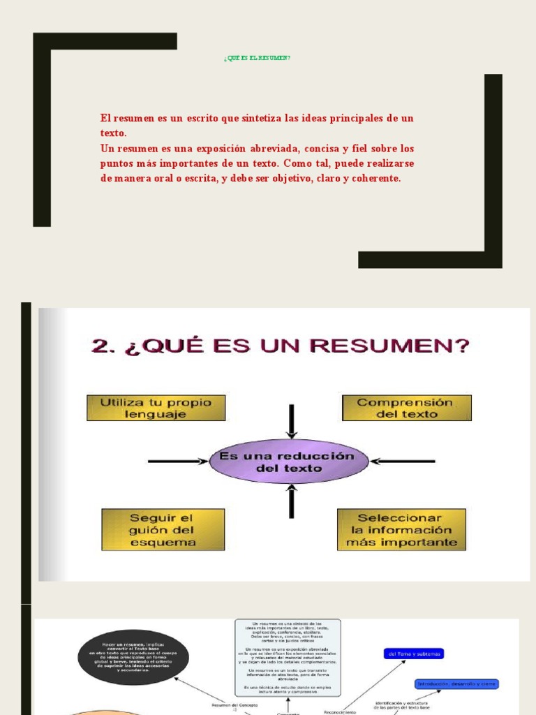 Qué Es El Resumen 8 | PDF | Metáfora | Comprensión lectora