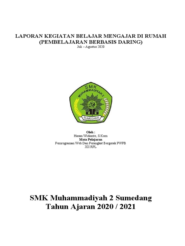 Laporan Pembelajaran Daring PWPB XII RPL | PDF