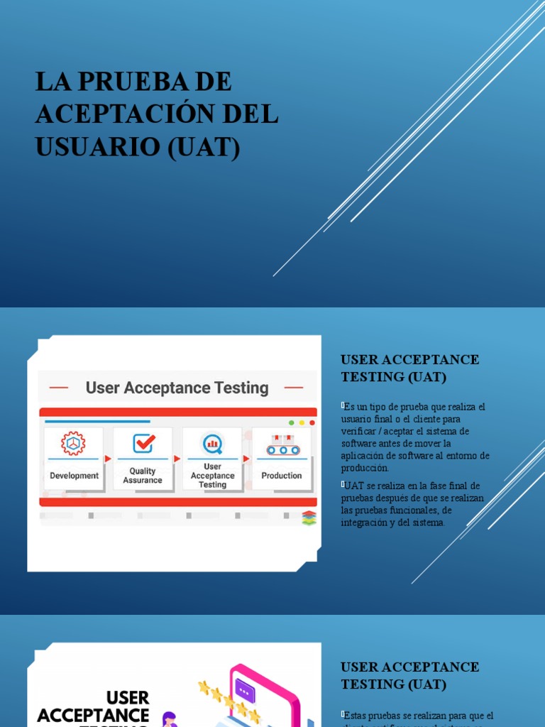 La Prueba de Aceptación Del Usuario (Uat) | PDF | Pruebas de software ...