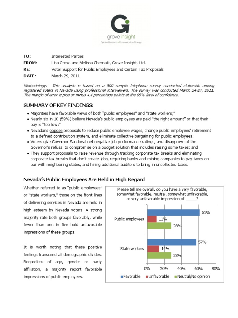 Summary of Public Workers Poll | PDF | Employment | Retirement
