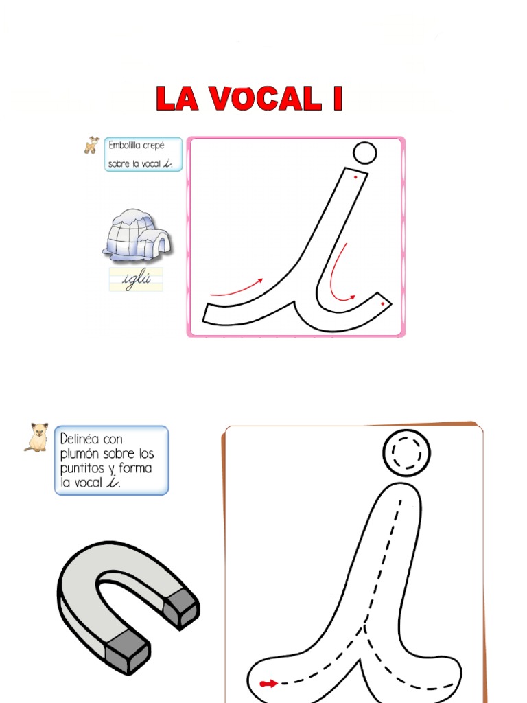 La Vocal I para Ninos de 3 Anos | PDF