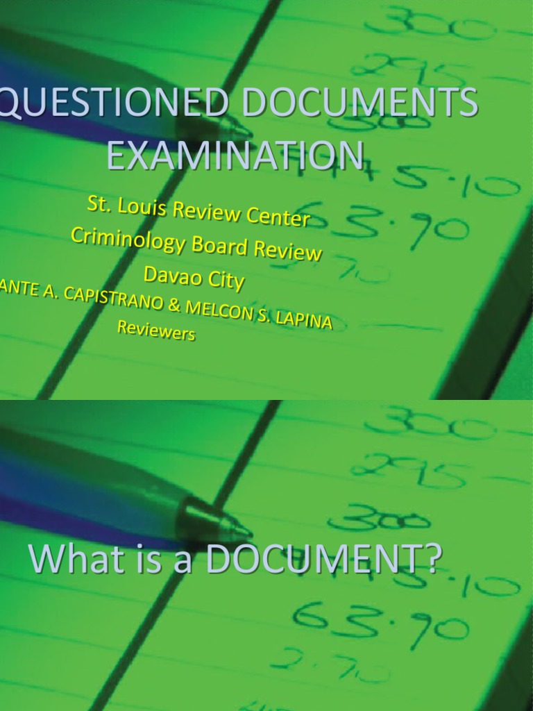Questioned Document Examination Guide | PDF | Typewriter | Banknote
