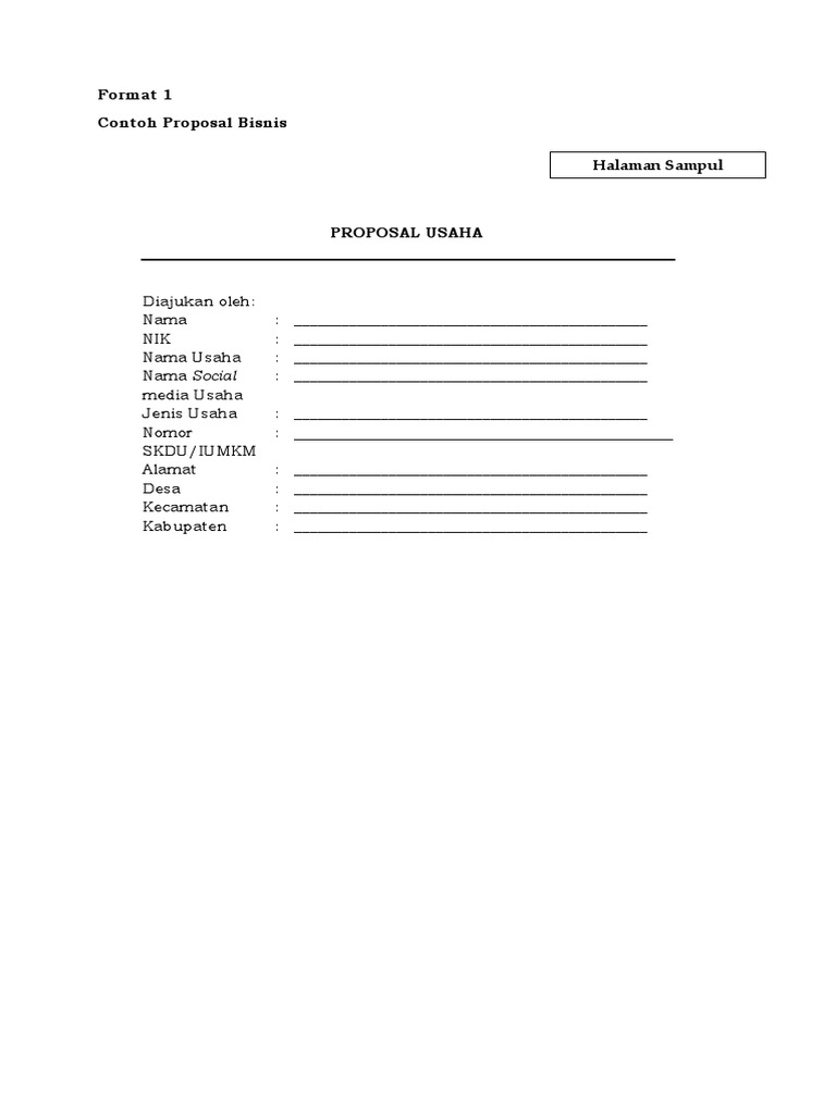 Proposal Bisnis | PDF