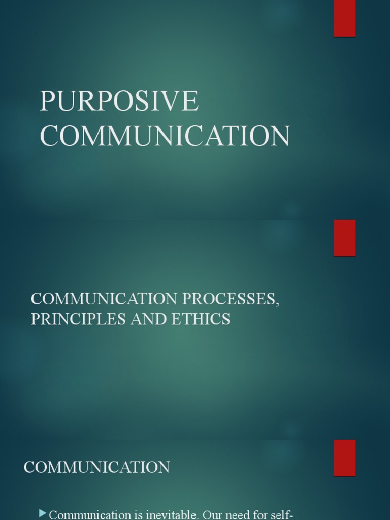 Purposive Communication | PDF | Communication | Cognition