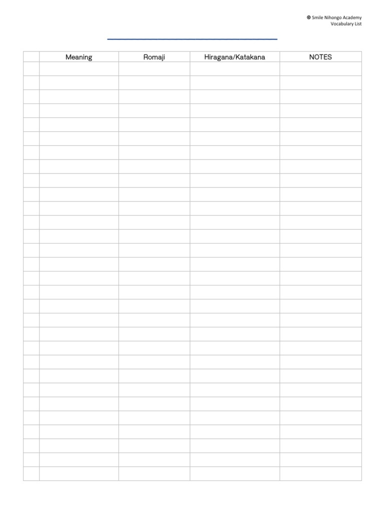 Blank List