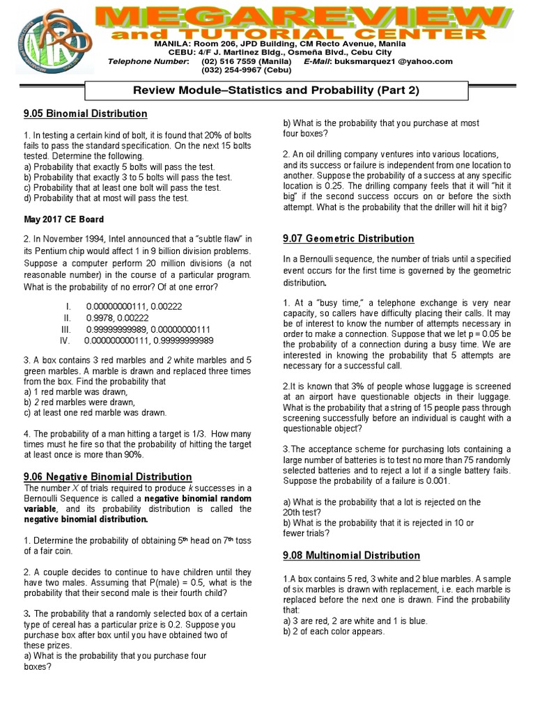 Probability of Success in Drilling | PDF | Probability Distribution ...