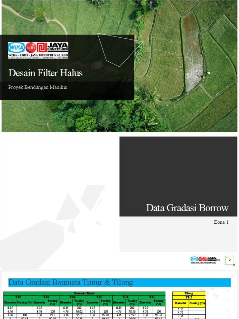 Analisa Gradasi Tanah Bendungan | PDF