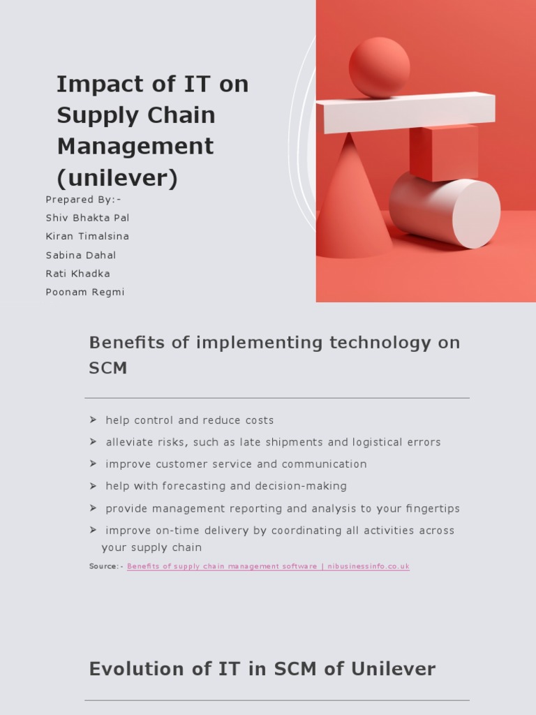 Impact of IT On Supply Chain Management (Unilever) | PDF | Business ...