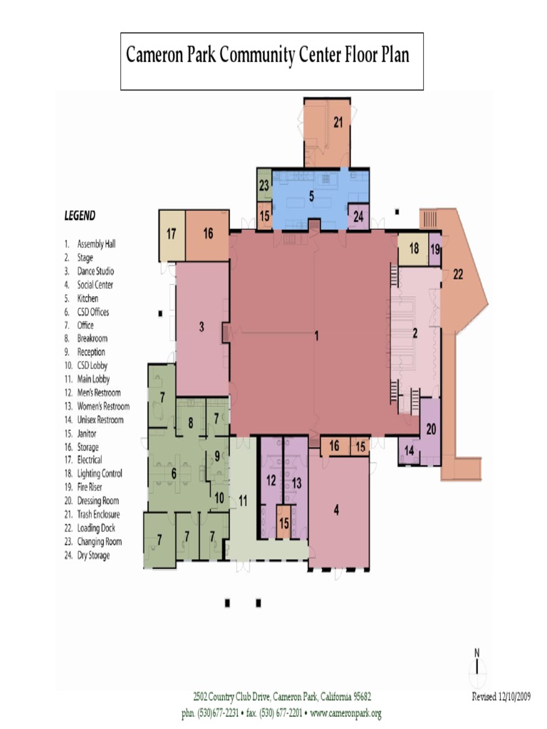 Cameron Park Community Center Layout | PDF