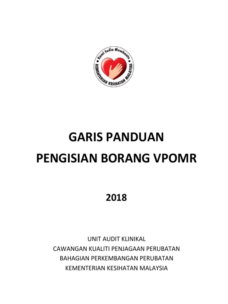 Garis Panduan Pengisian Borang POMR 2018 | PDF