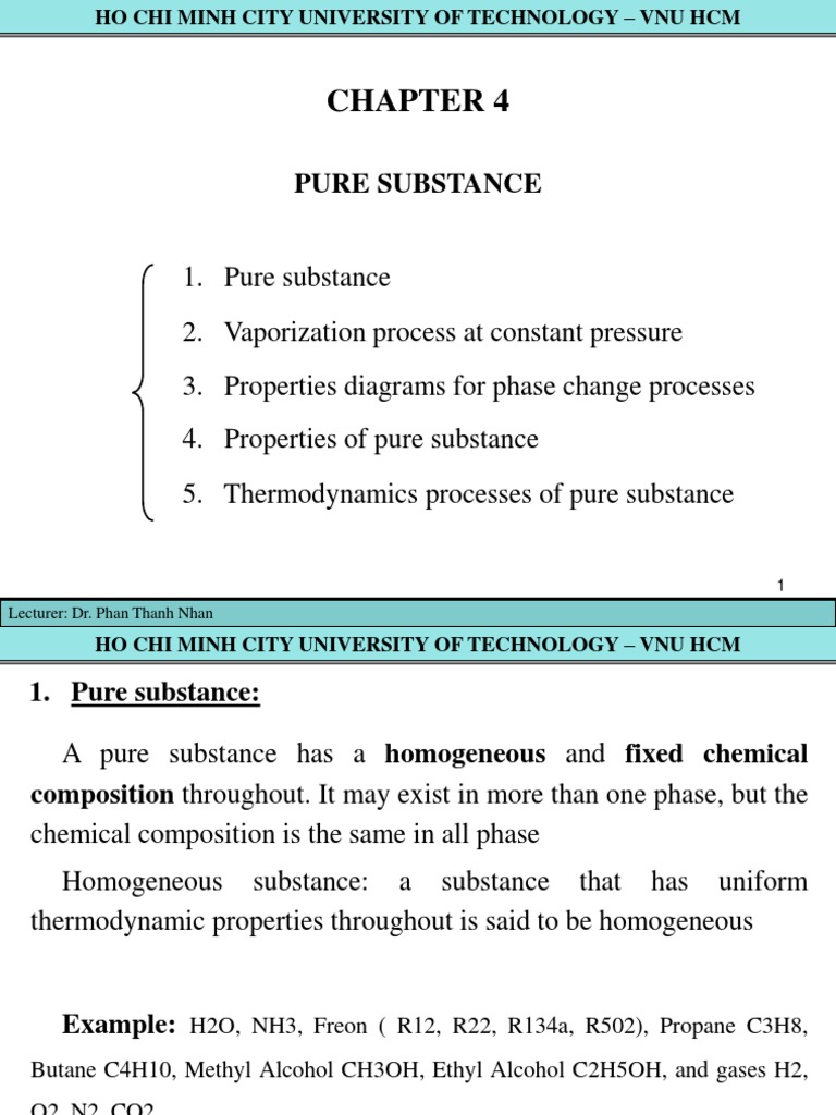 Thermodynamics of Pure Substances | PDF | Phase (Matter) | Enthalpy
