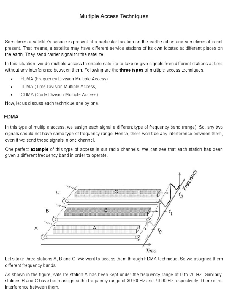 Multiple Access Techniques - Tutorialspoint | PDF | Channel Access ...