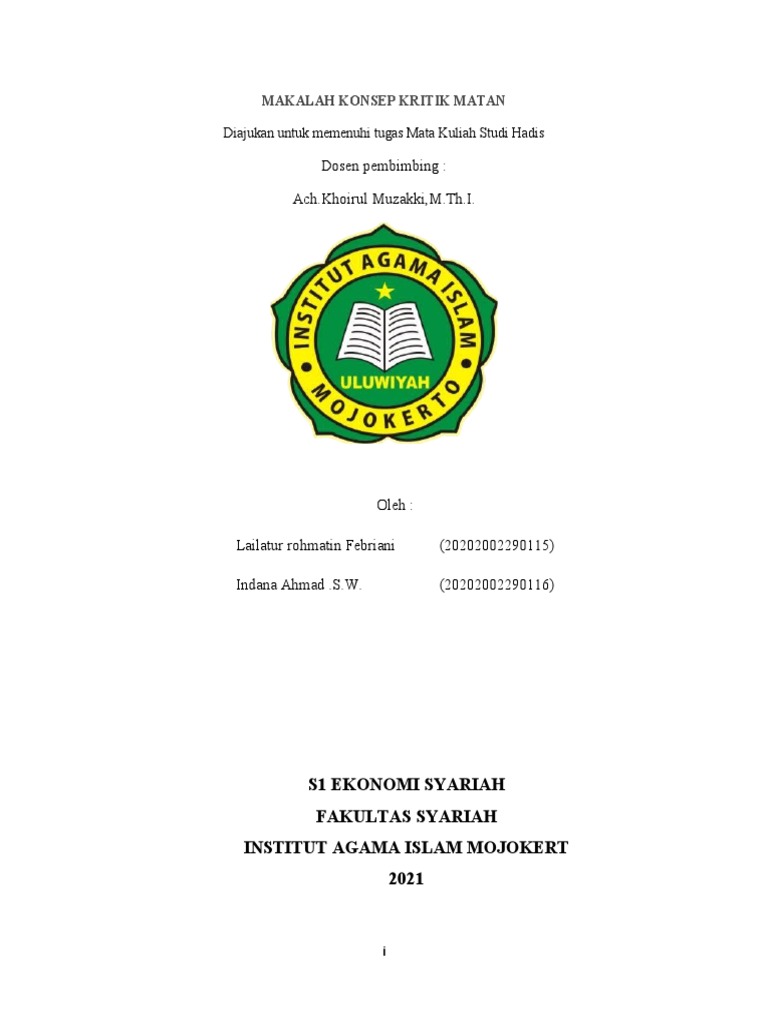 Makalah Kritik Matan | PDF