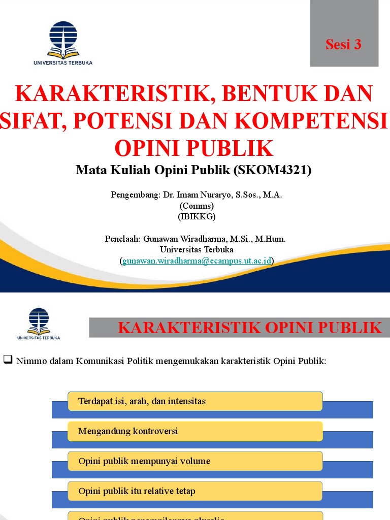 Karakteristik dan Jenis Opini Publik | PDF | Politik | Sains & Matematika