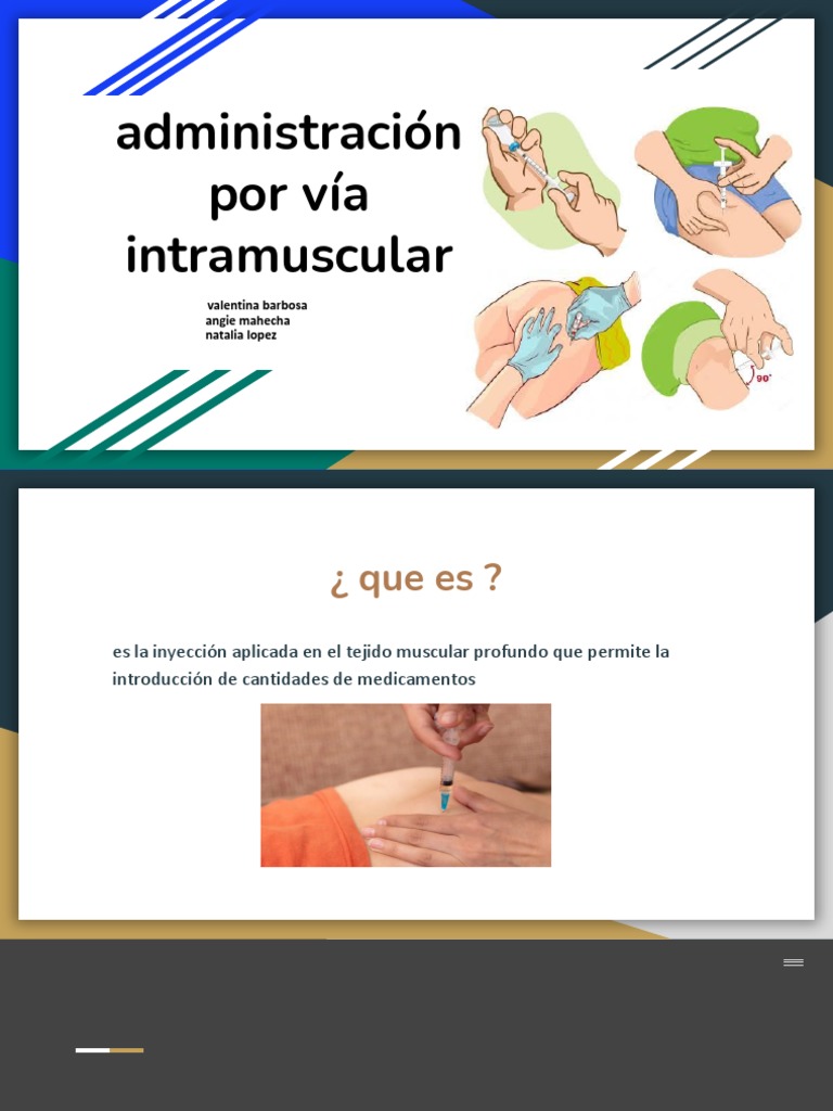 Vía Intramuscular | PDF | Inyección (medicina) | Sistema linfático