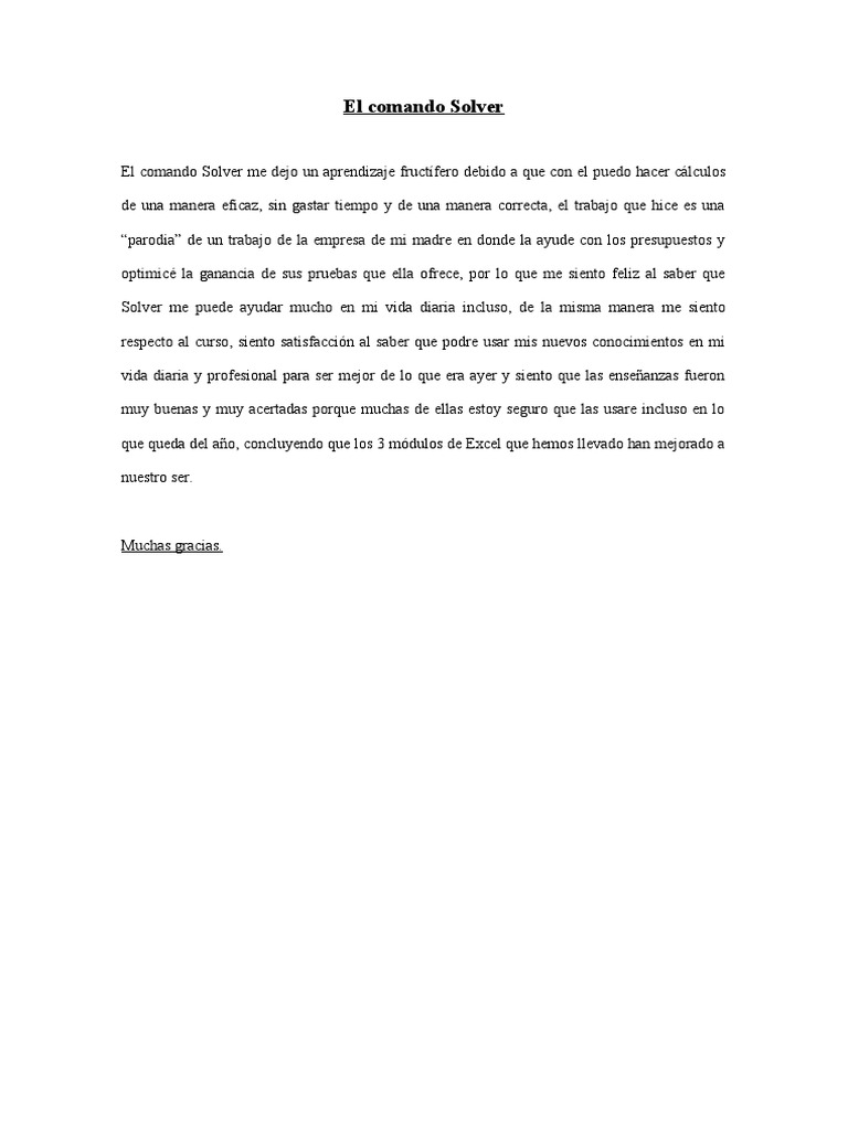 El Comando Solver | PDF