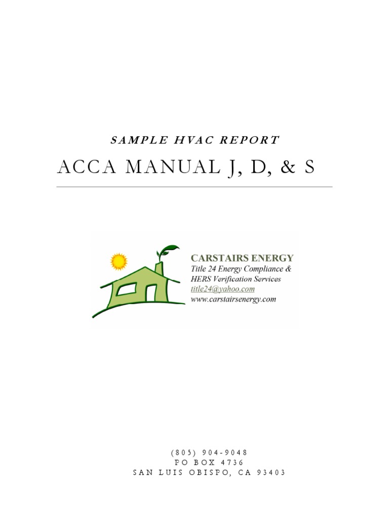 Ac C A M A N Ua L J, D, & S: Sample Hvac Report | Download Free PDF ...