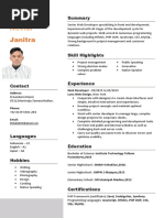 Anik's Resume | PDF | Computer Programming | Java Script