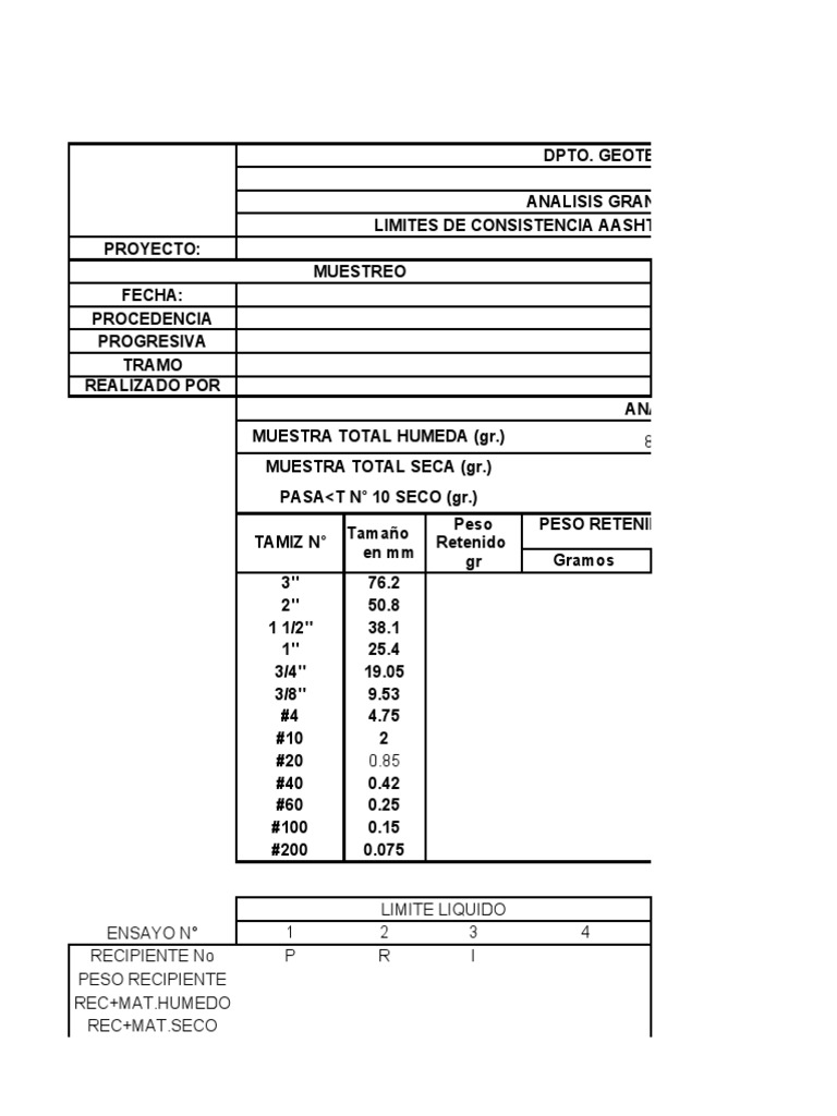 Analisis Granulometrico Aastho T - 11 - 27 | PDF | Geofísica | Naturaleza