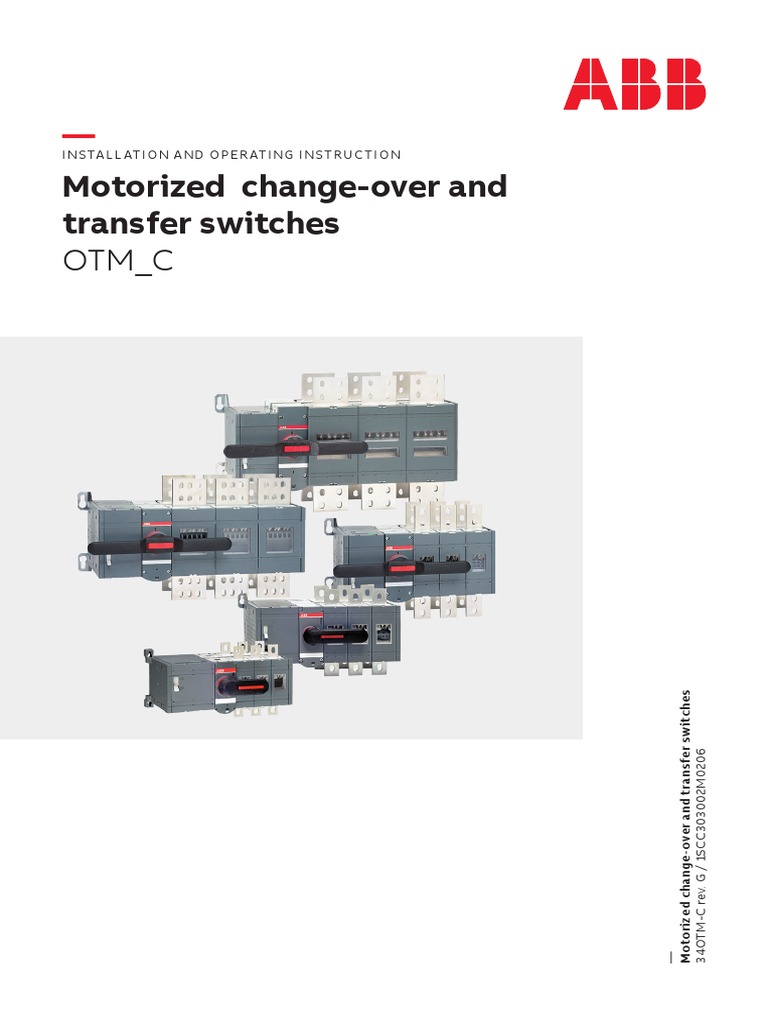 Motorized Change-Over and Transfer Switches: Otm - C | PDF | Switch | Relay