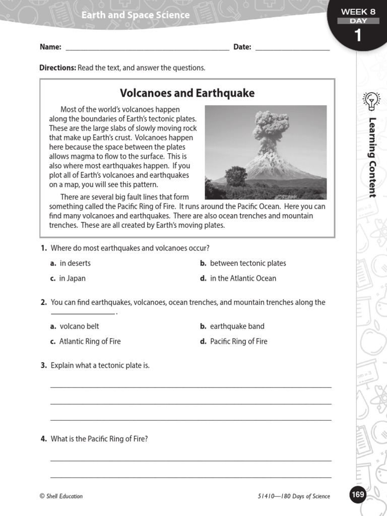ESS - 8 Volcanoes and Earthquakes | PDF | Plate Tectonics | Earthquakes