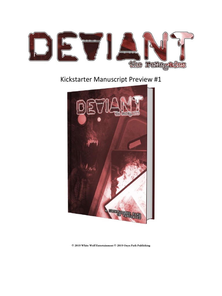 Deviant The Renegades KS Manuscript Preview 1 | PDF | Storytelling ...