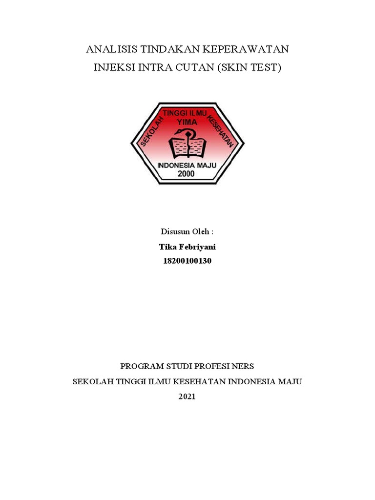 Analisis Tindakan Keperawatan Intracutan | PDF