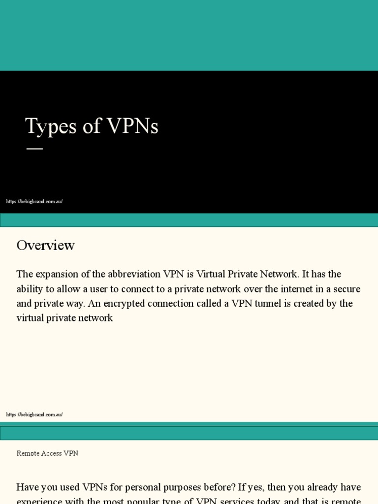 Types of VPNs | PDF