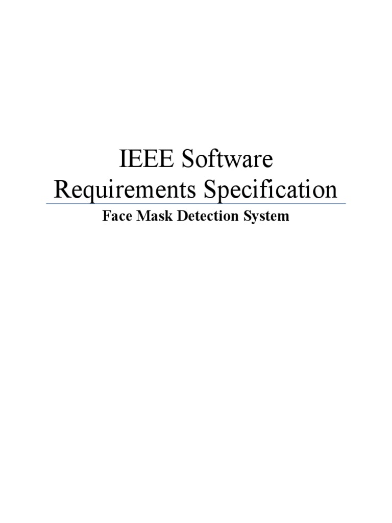 Srs Template 2020 | PDF | Deep Learning | Computer Vision