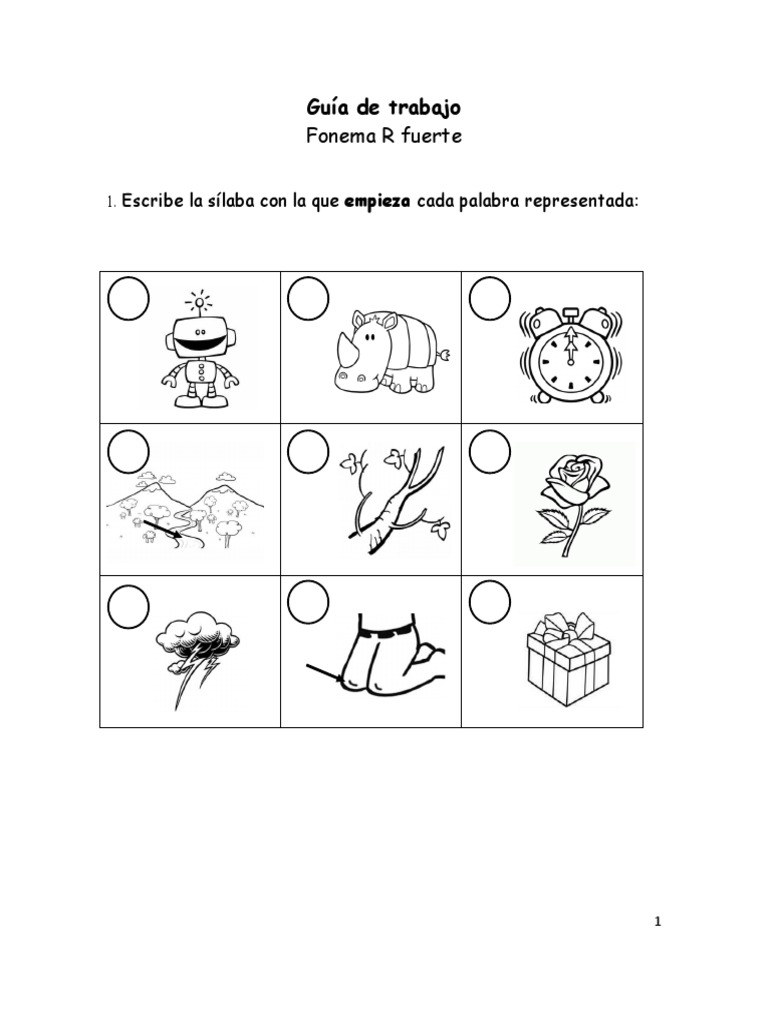 Fonema R Fuerte | PDF