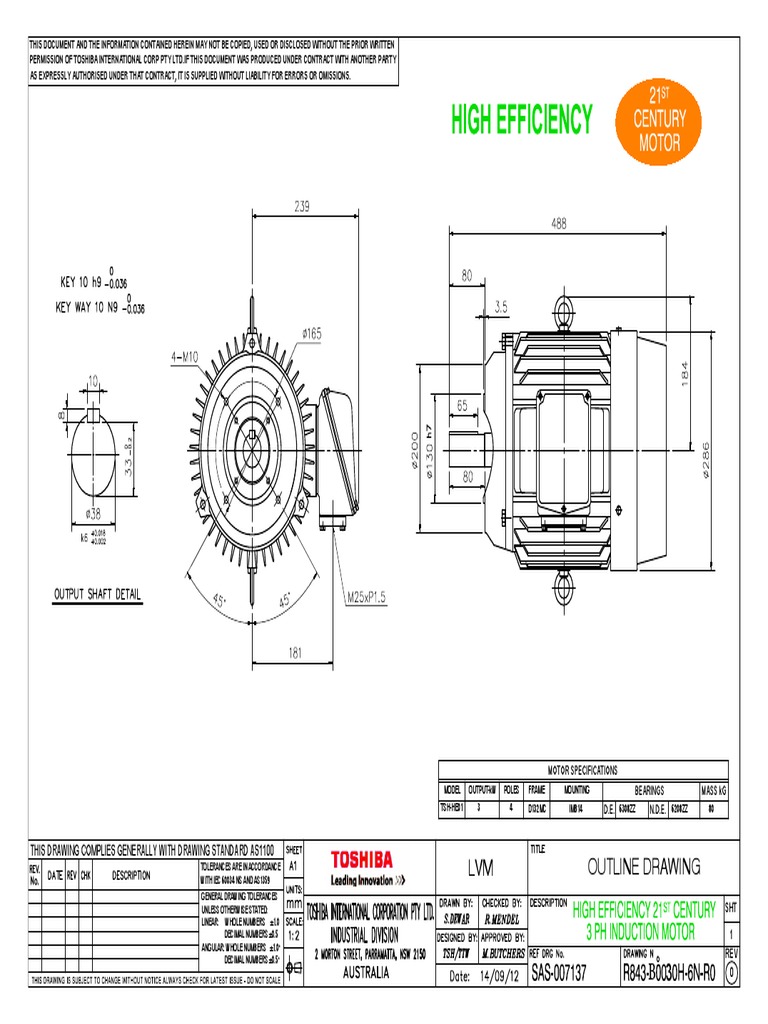 Outline Drawing LVM: This Drawing Complies Generally With Drawing ...