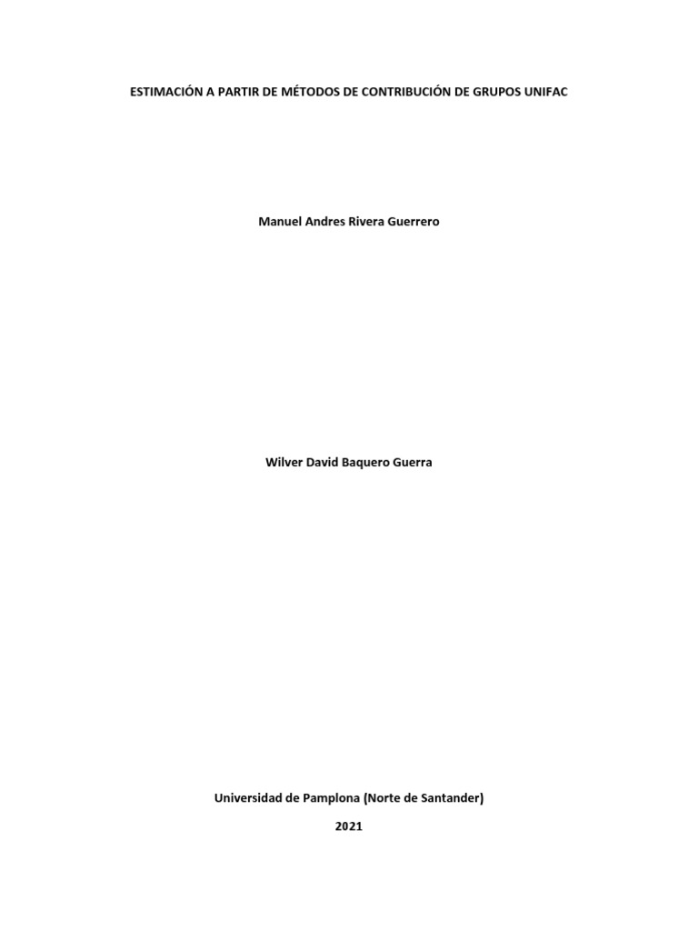 Unifac Teoria | PDF | Química | Termodinámica