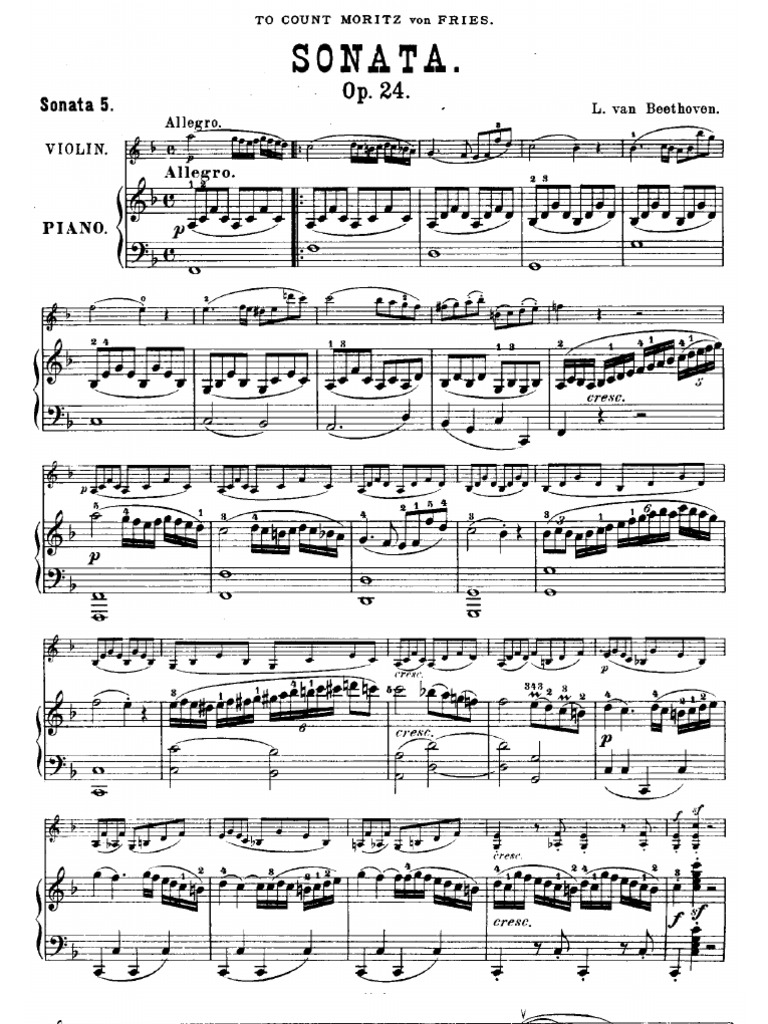 beethoven-violin-sonata-5-score | Classical Music