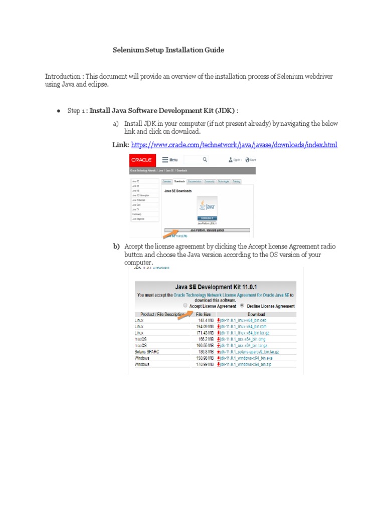Selenium - Setup in Nutshell | Download Free PDF | Selenium (Software) | Java (Programming Language)