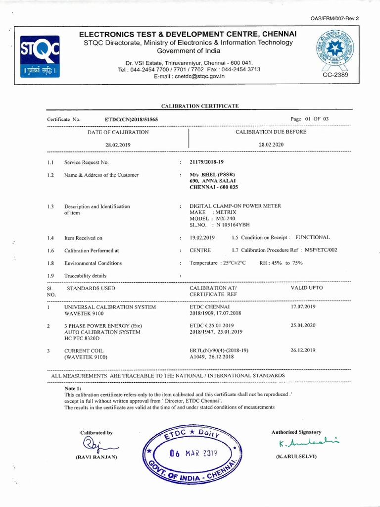 Electronics Test & Development Centre, Chennai | Download Free PDF ...