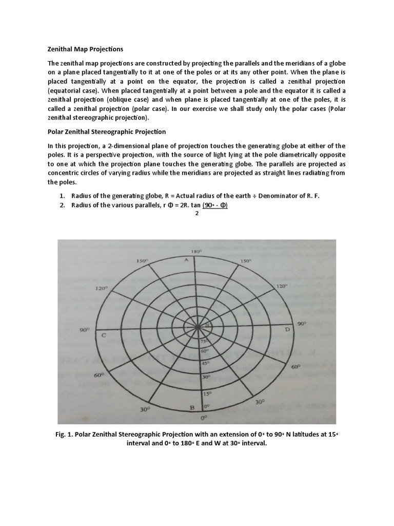 Zenithal Map Projections | Download Free PDF | Equator | Cartography