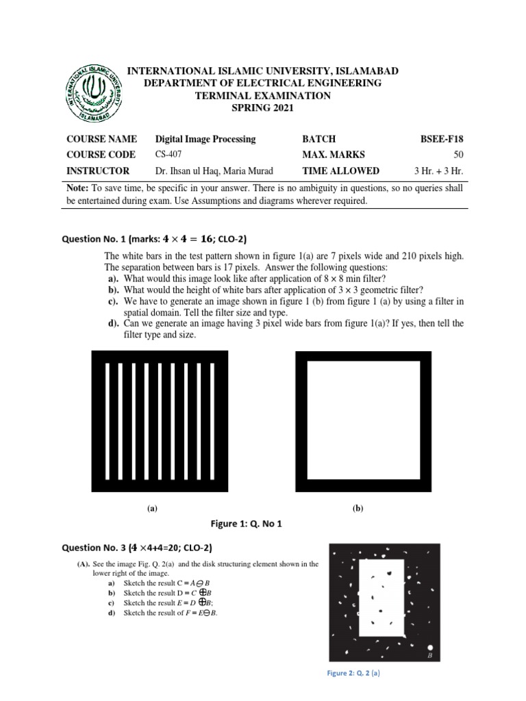 Final Term Paper DIP Spring 2021 FINAL | PDF | Computing | Imaging