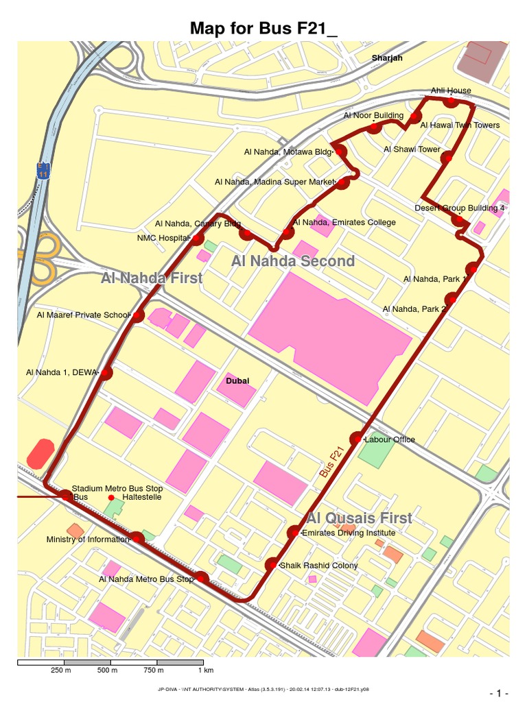 F21 Bus Route Map and Schedule | PDF