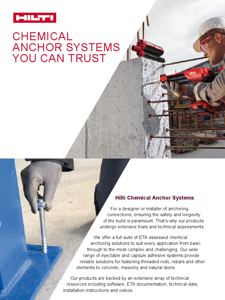 Chemical Anchor Systems You Can Trust | PDF | Concrete | Masonry