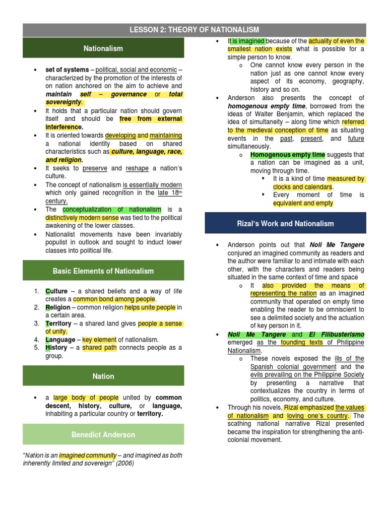 Lesson-2-Theory-of-Nationalism | PDF | Nationalism | Nation