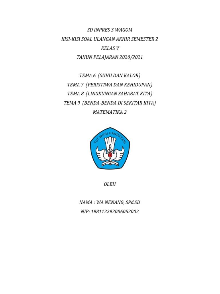 Cover RPP | PDF | Sains & Matematika